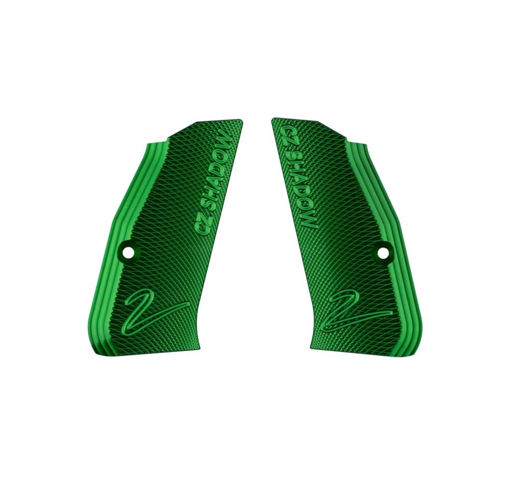 CZ Shadow 2 Compact Alu. Grips – Green - Gunspart